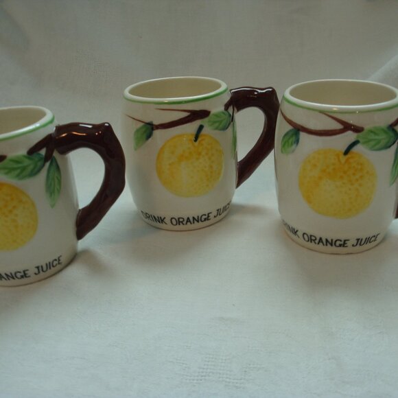 Kitchen | Juice Mugs Vintage 6 Oz Childs Size Drink Orange Juice Japan ...